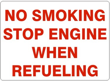 No smoking-stop engine while refueling (10"x14") - Leonard Safety ...