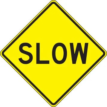 24"X24" "Slow" Sign- .080 Reflective Aluminum-MUTCD - Leonard Safety ...