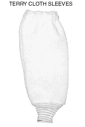 Terry cloth sleeves (12" long) - Leonard Safety Equipment Inc