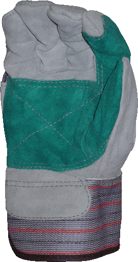 Double Palm Leather Gloves -Mens Safety Cuff - Leonard Safety Equipment Inc