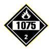 D.O.T. Truck Placard - 1075 - Propane - Pressure Sensitive Vinyl ...