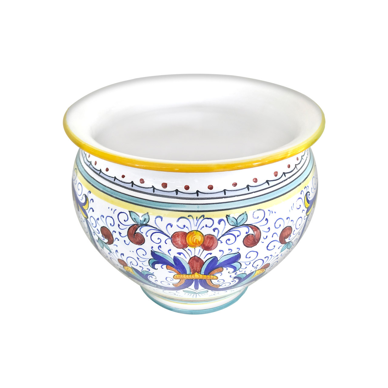 Cachepot Ricco Deruta | Deruta Hand painted pottery store