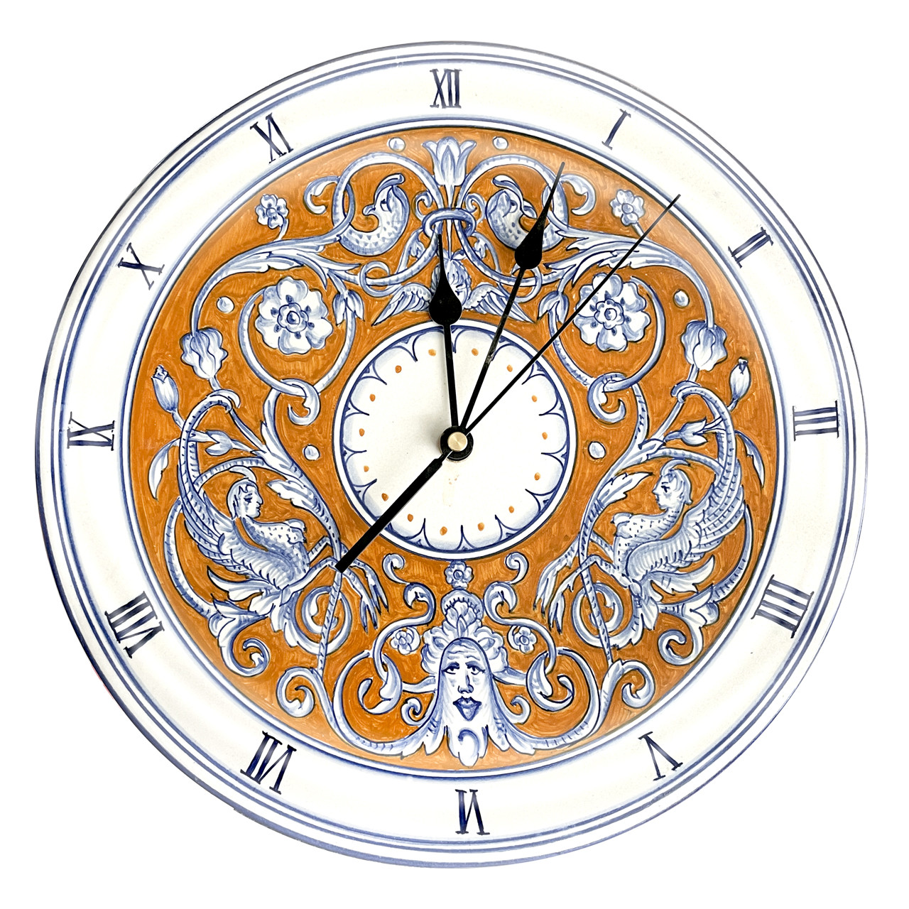 Renaissance Ceramic Clock | Italian Pottery Deruta