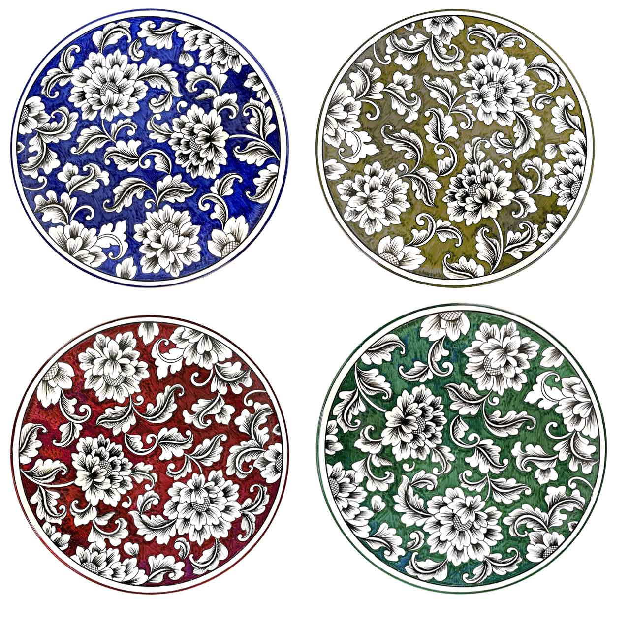 Wall Ceramic Plate Flower | Pottery Made in Italy