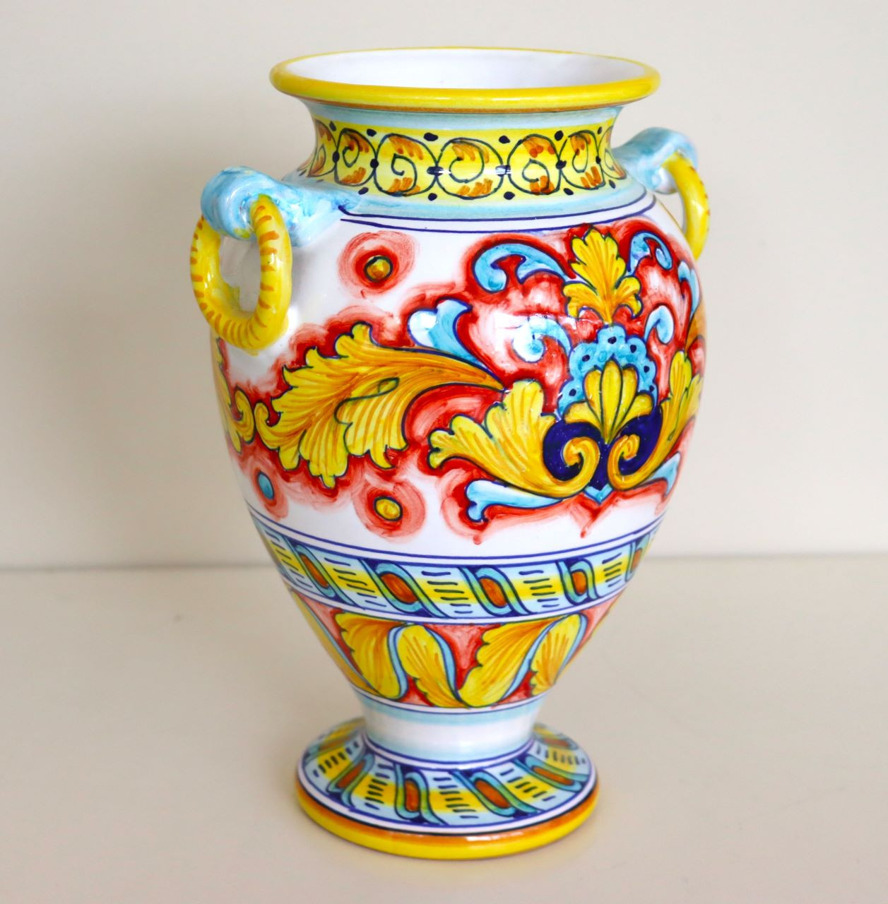 Hand Painted Vase Made In Italy