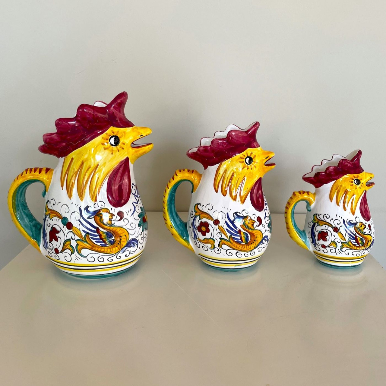 Rooster Pitcher Raffaellesco | Ceramic Italy by Mod