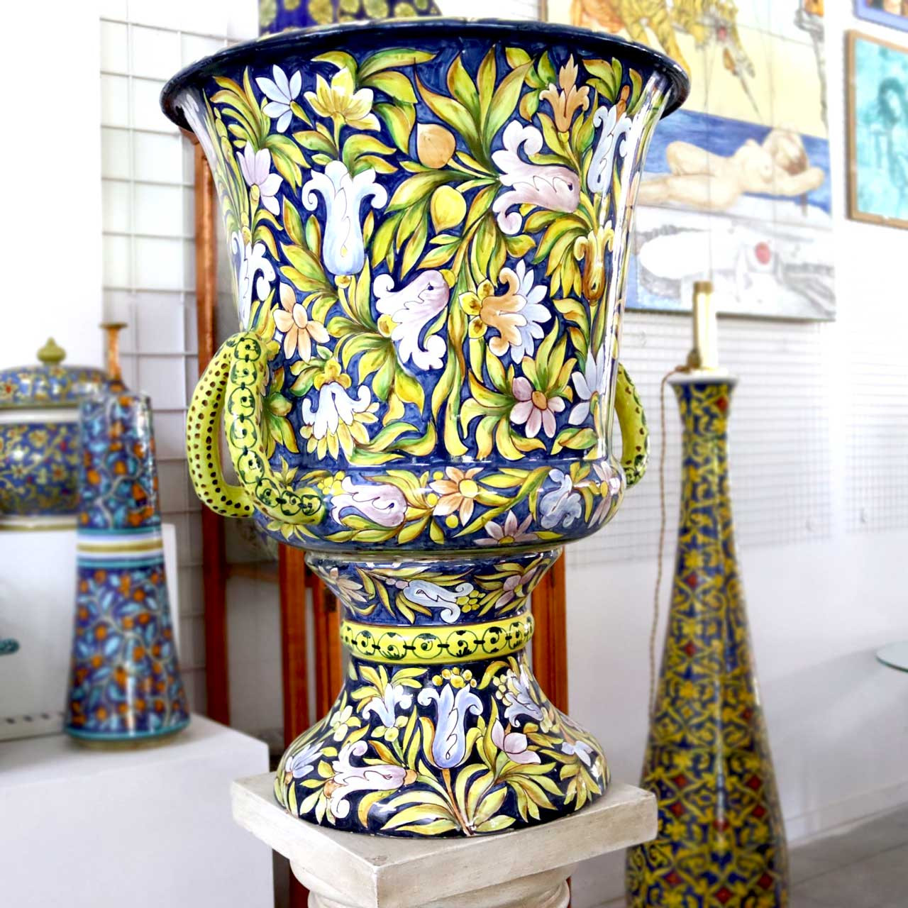 Italian pottery large vase | Ceramic From Italy | Authentic