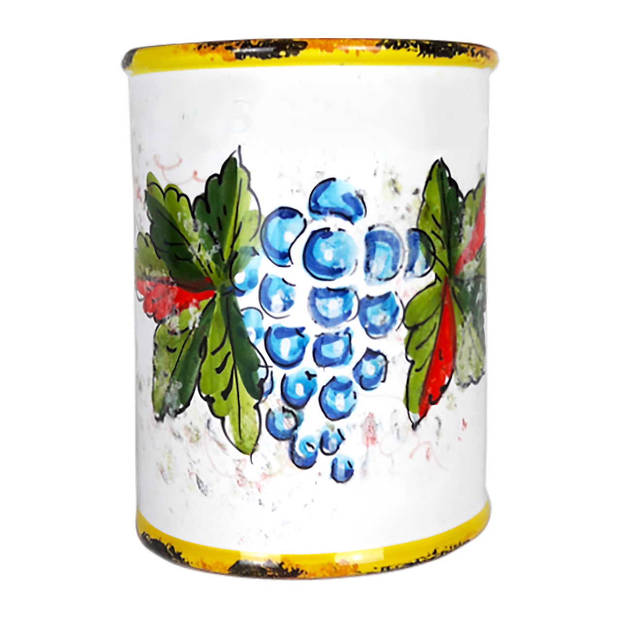 Handmade Italian Ceramic Utensil Holder | Deruta Kitchen Decor