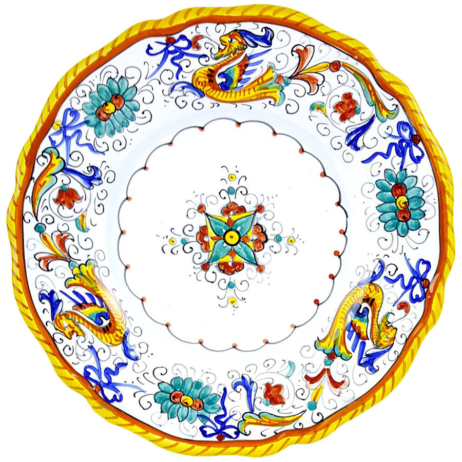 Italian ceramic dinner plate Deruta Majolica
