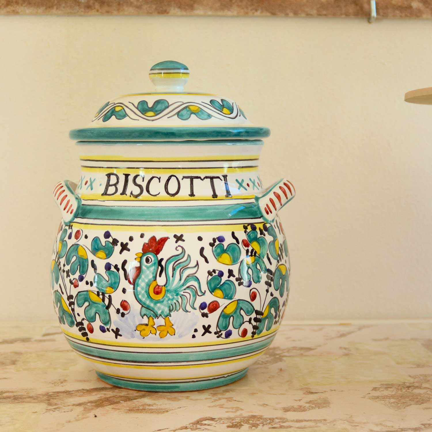"Galletto Green" Cookie Jar | Biscuit Tin