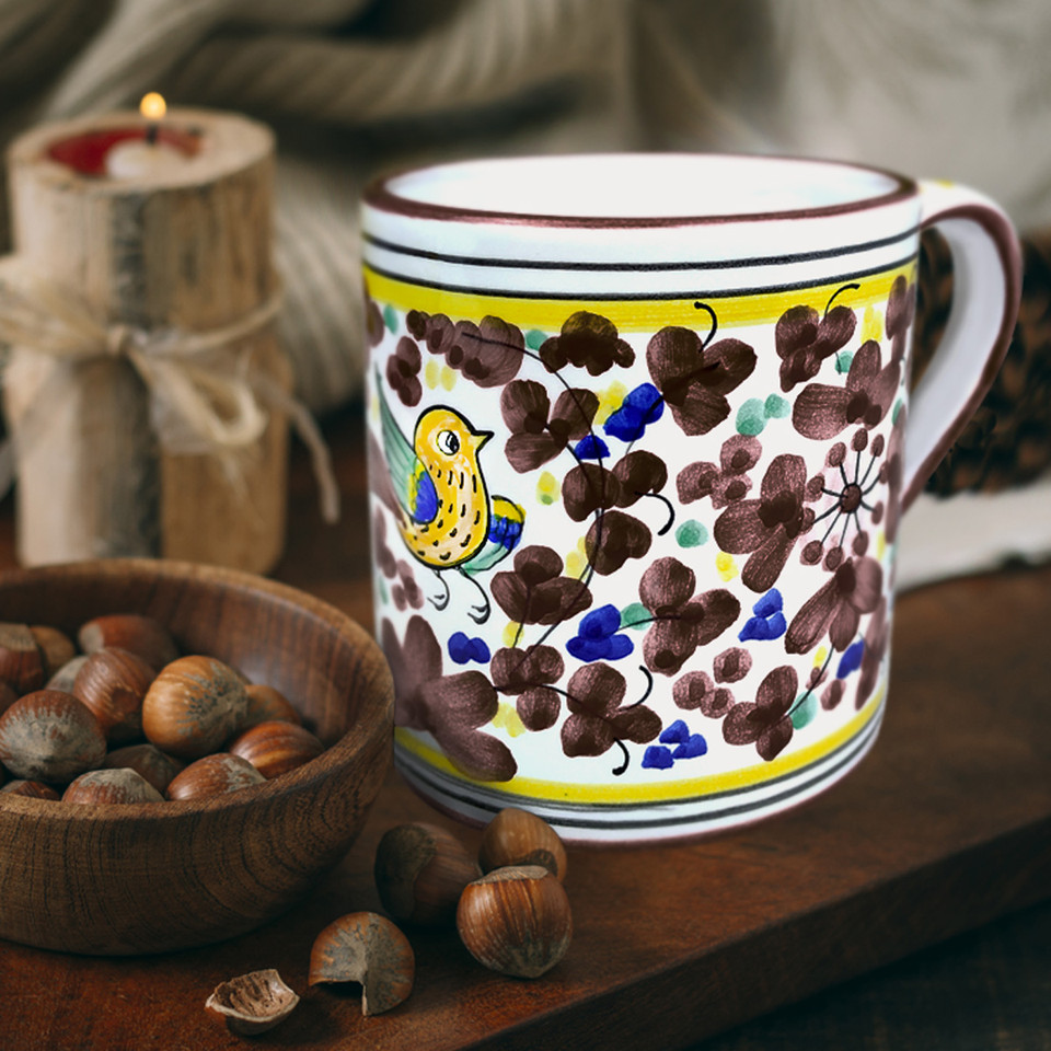 Italian Pottery Mug Arabesco | Deruta Italy | Mod Ceramics