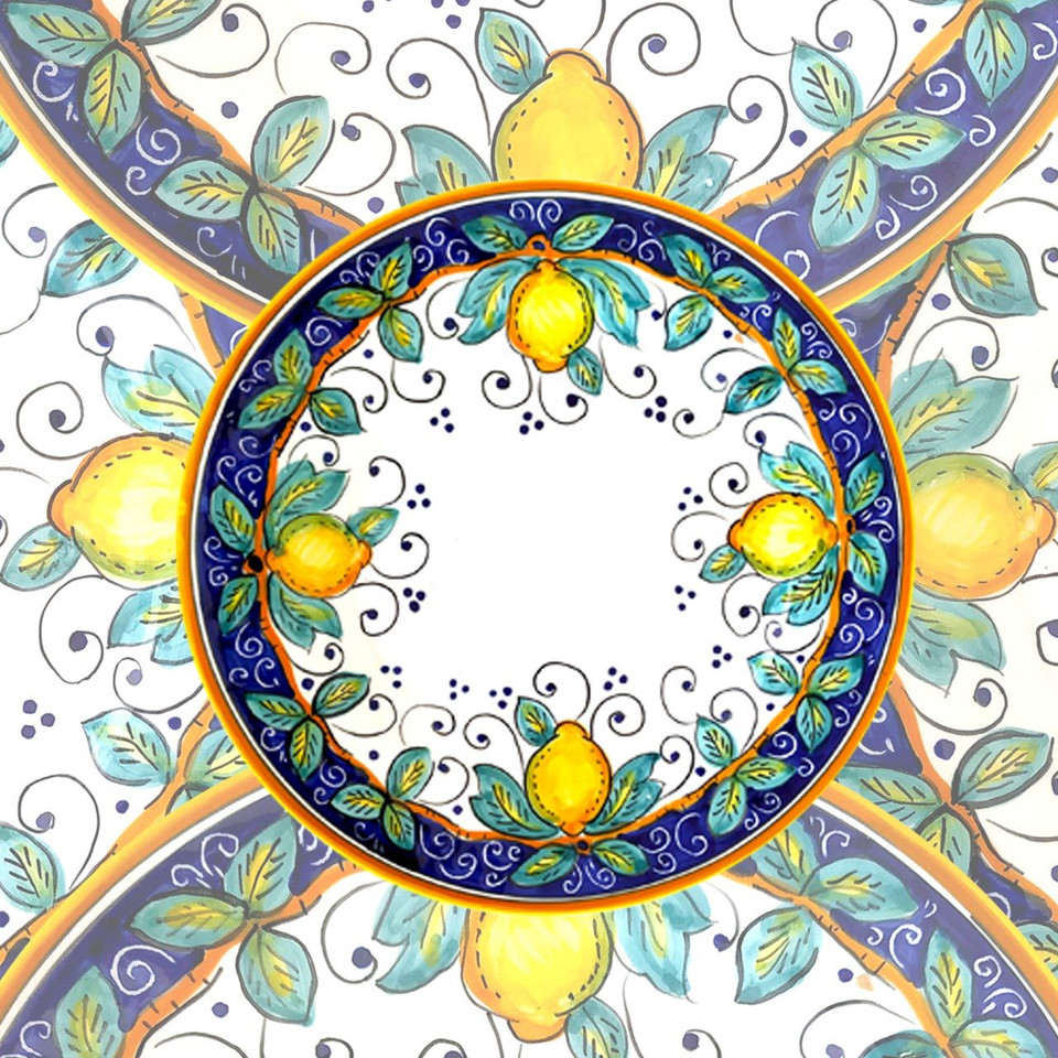 Italian Pottery Pattern | Deruta Ceramics Pattern