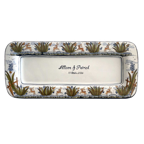 Hand-Painted Ceramic Tray Deer