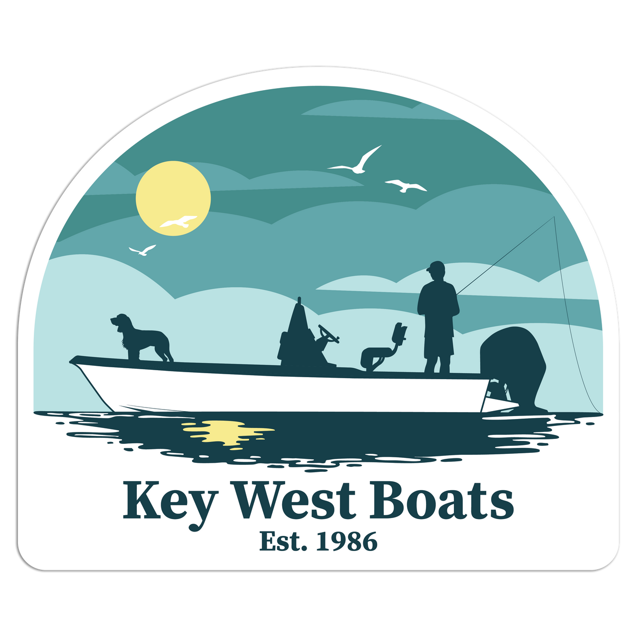 Fishing Sticker - Key West Boats