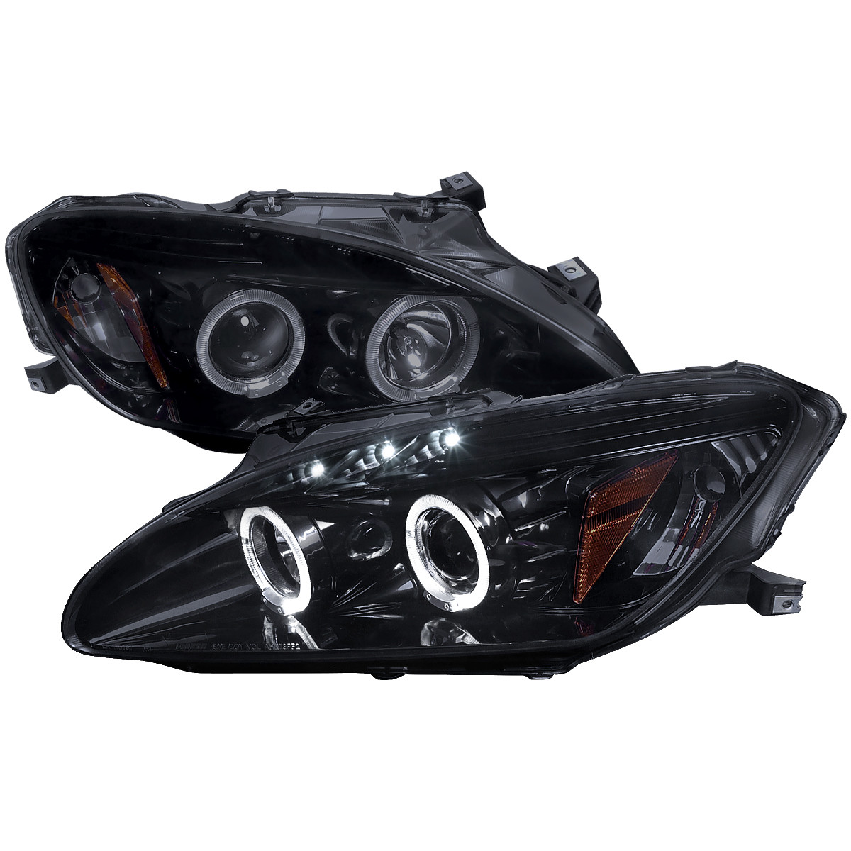 2004-2009 Honda S2000 AP2 Dual Halo Projector Headlights (Glossy Black ...