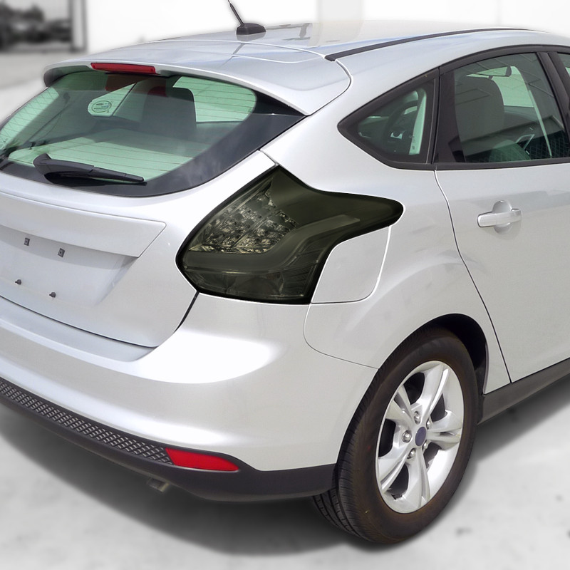 2012-2014 Ford Focus Hatchback LED Tail Lights (Chrome Housing/Smoked ...