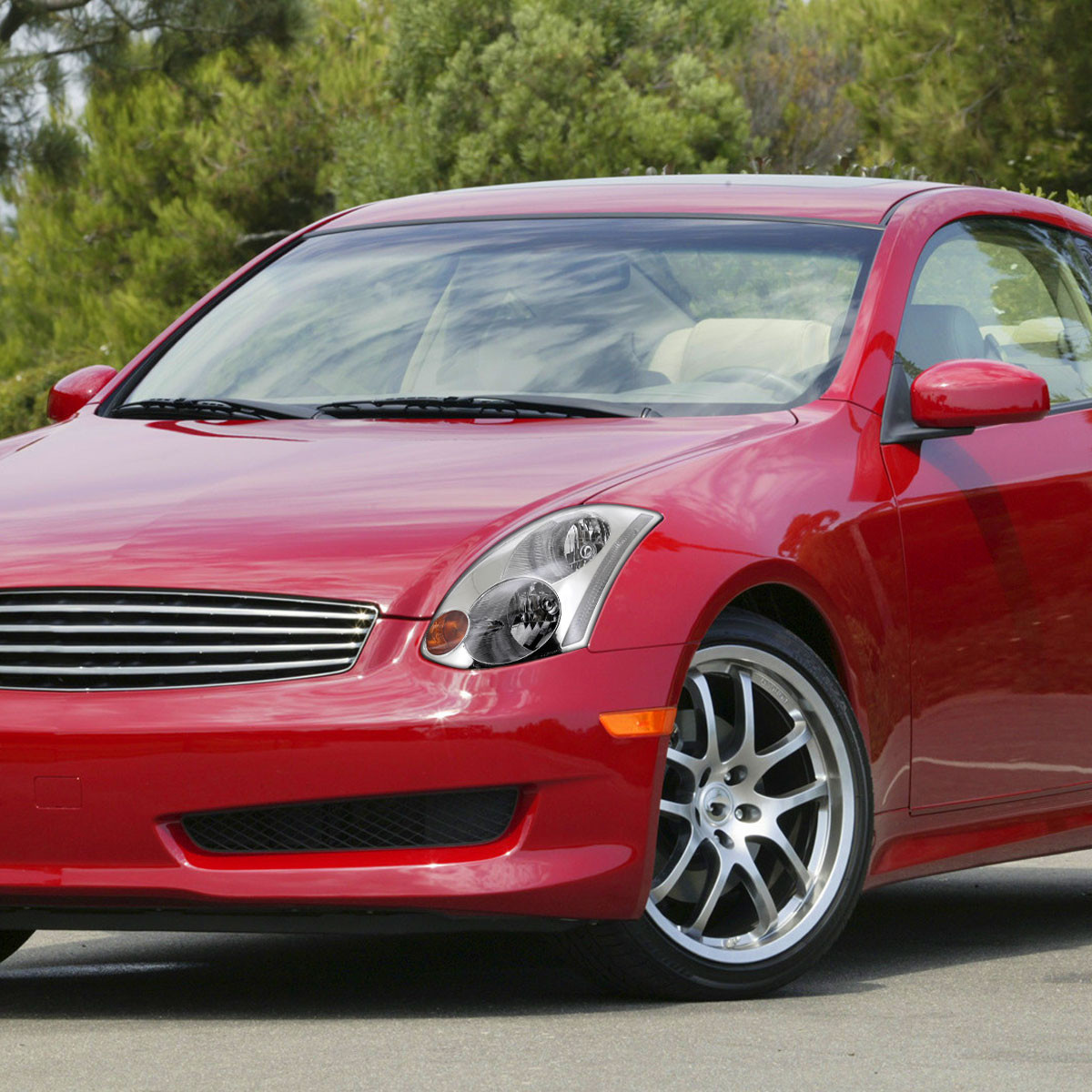 2003-2005 Infiniti G35 Coupe Factory Style Headlights (Chrome Housing ...