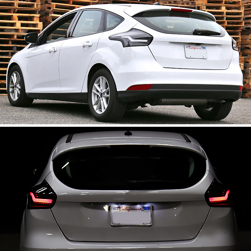 2015-2019 Ford Focus Hatchback LED Tail Lights (Matte Black Housing ...