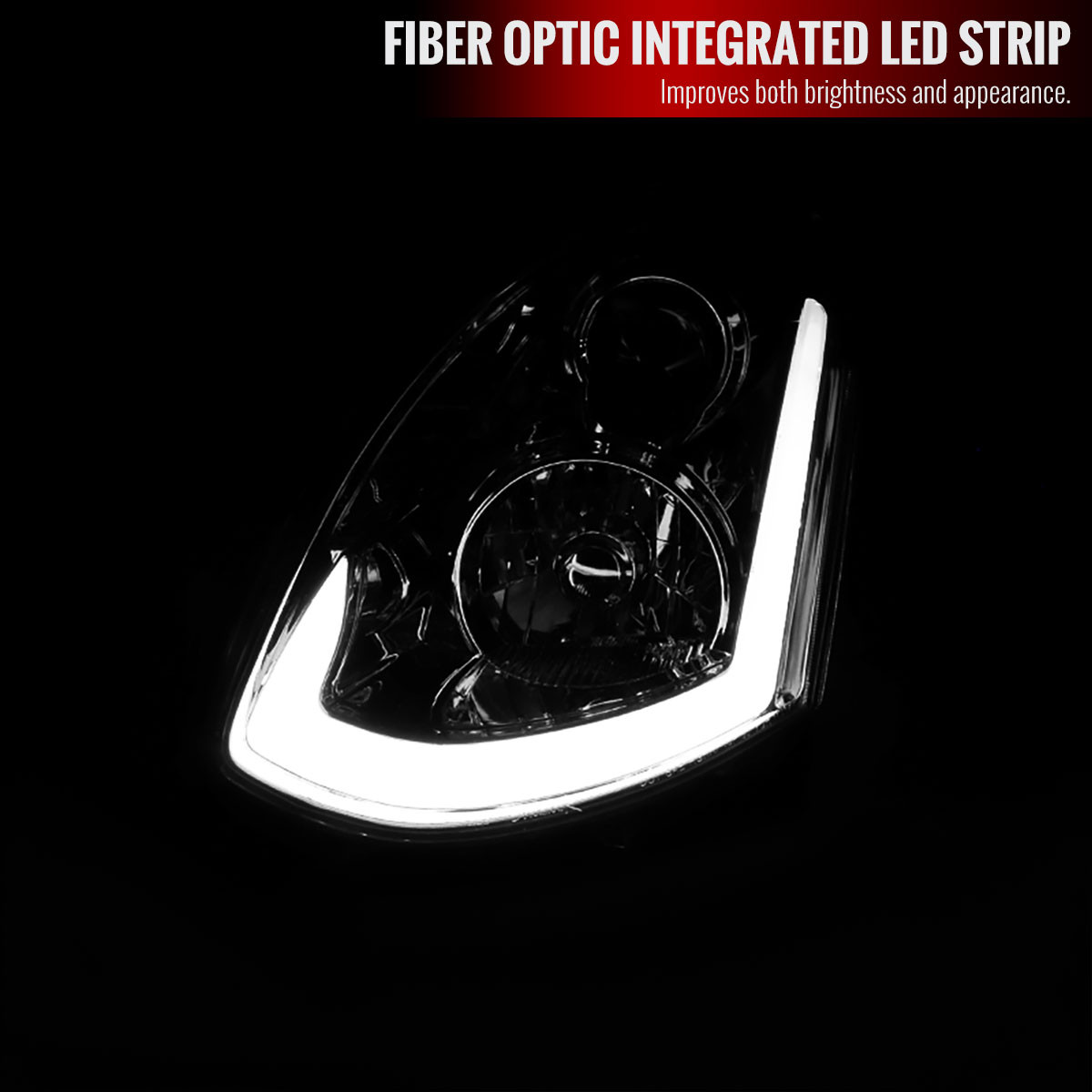 2003-2007 Infiniti G35 Coupe LED Bar Projector Headlights w/ Sequential ...