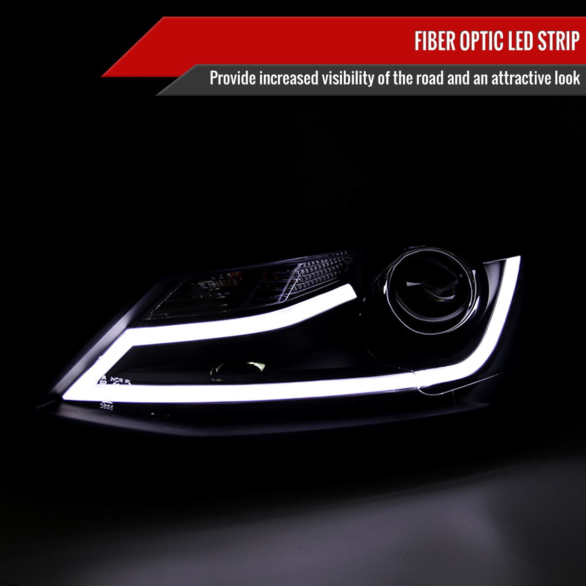 2011-2018 Volkswagen Jetta MK6 LED Bar Projector Headlights (Matte ...