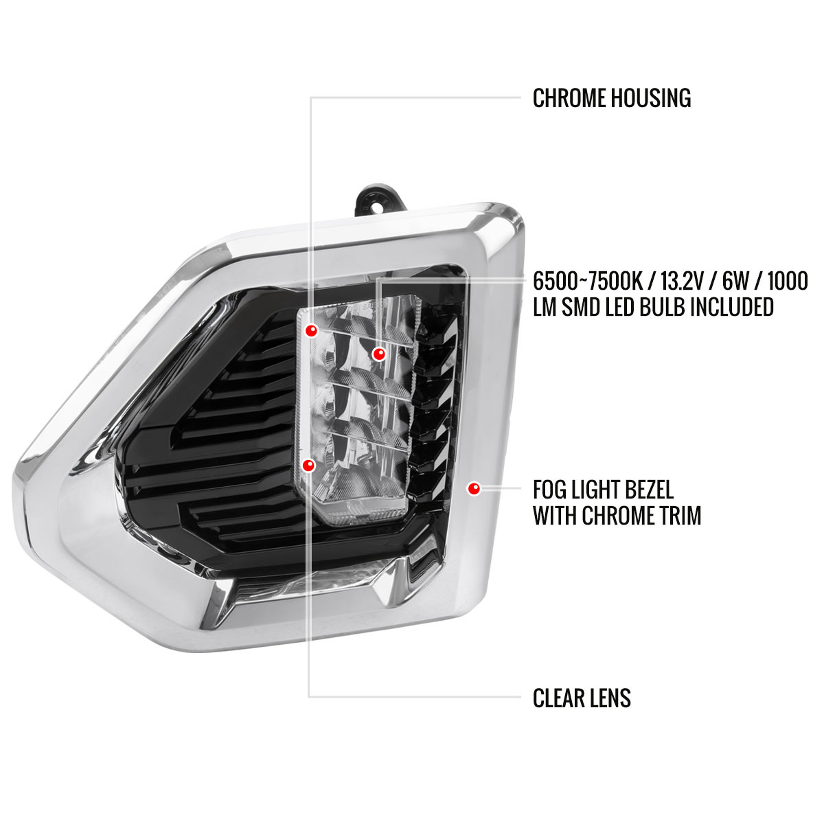 2019-2021 GMC Sierra 1500 Denali/SLT/AT4 Switchback LED Fog Lights Kit ...