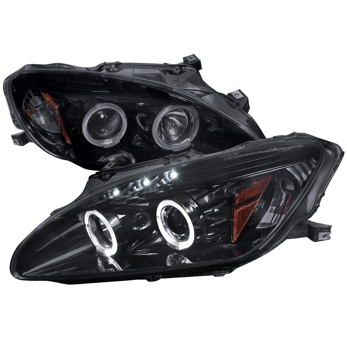 2000-2003 Honda S2000 AP1 Dual Halo Projector Headlights (Glossy Black ...