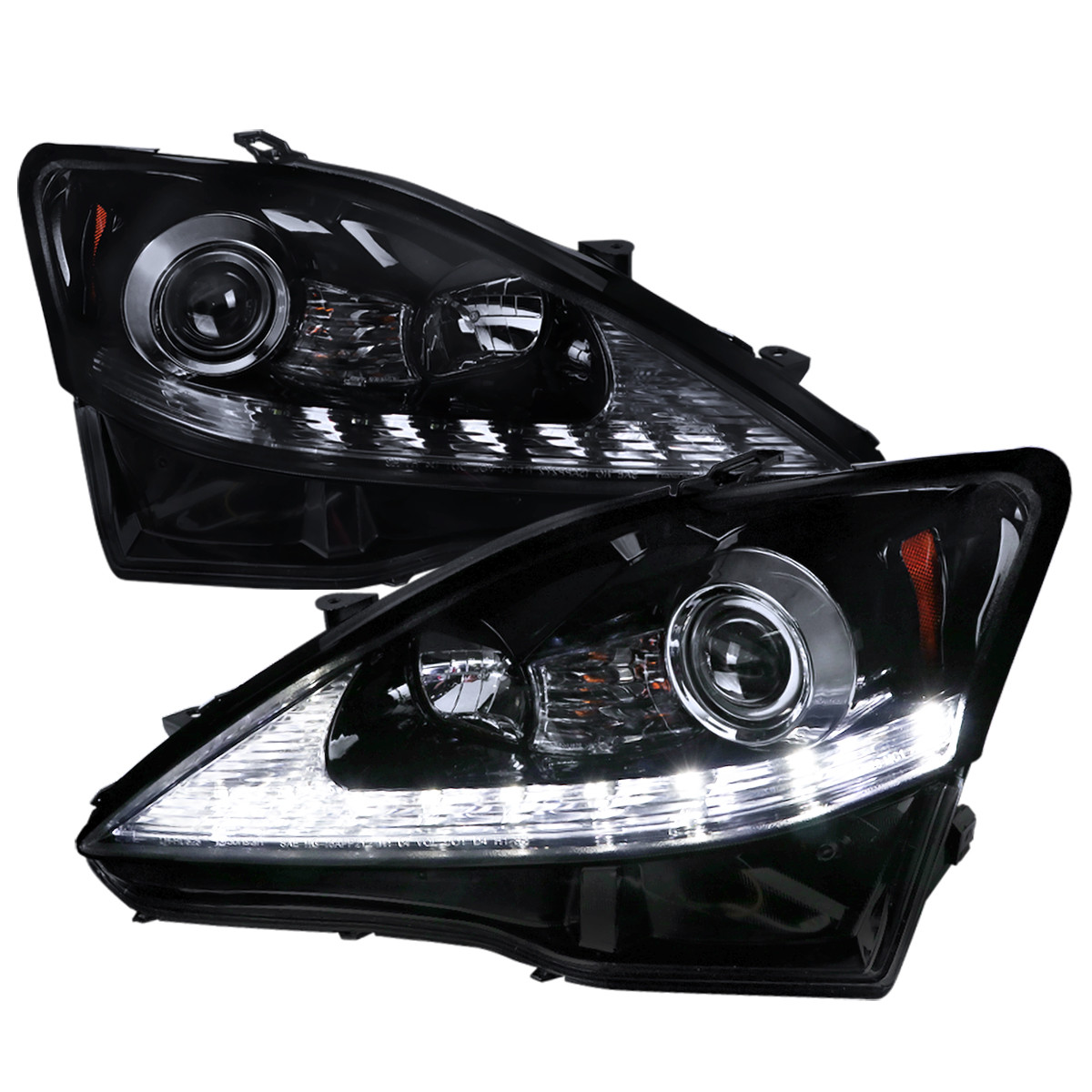 2006-2010 Lexus IS250/IS350 SMD LED Light Strip Projector Headlights w ...
