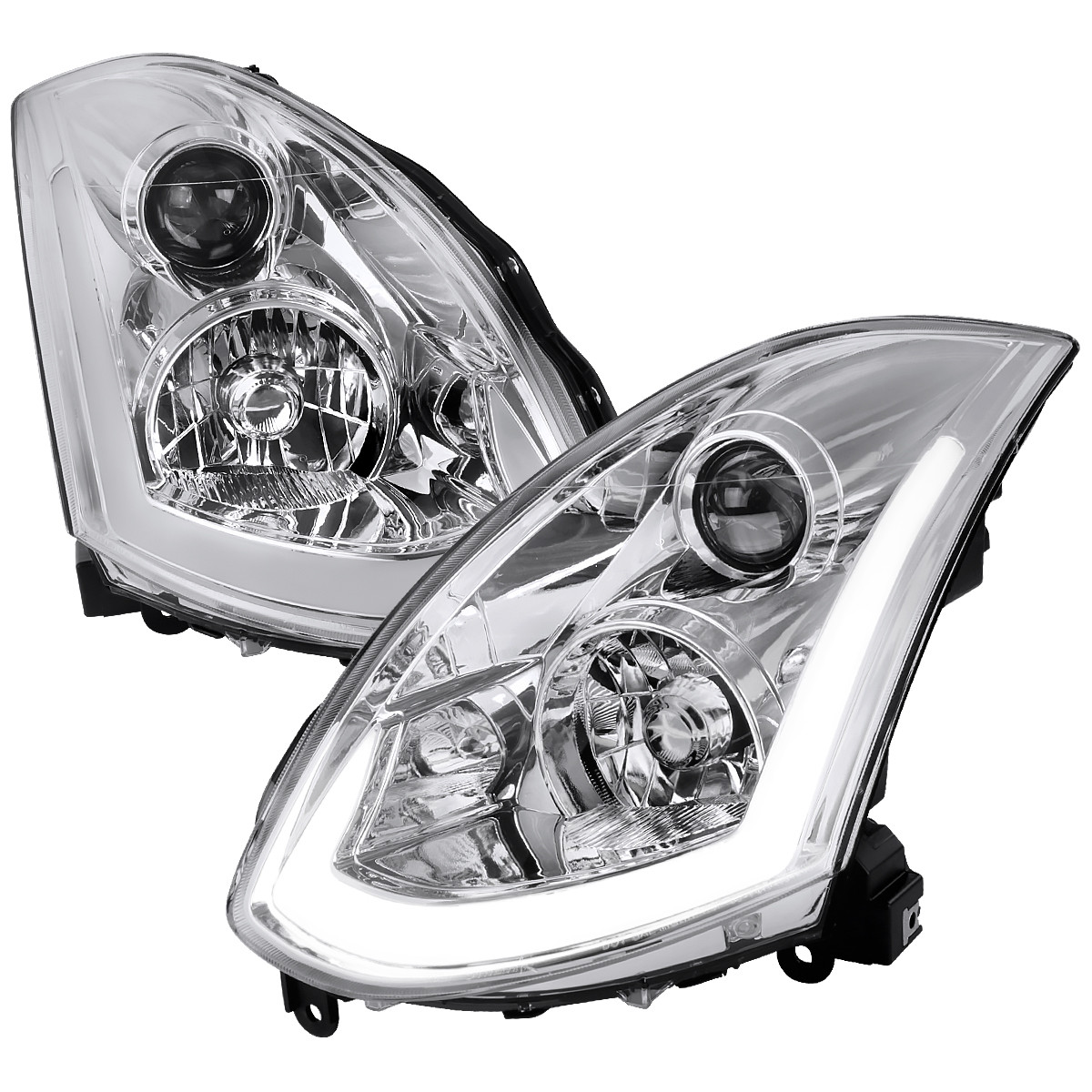 2003-2007 Infiniti G35 Coupe LED Bar Projector Headlights w/ Sequential ...