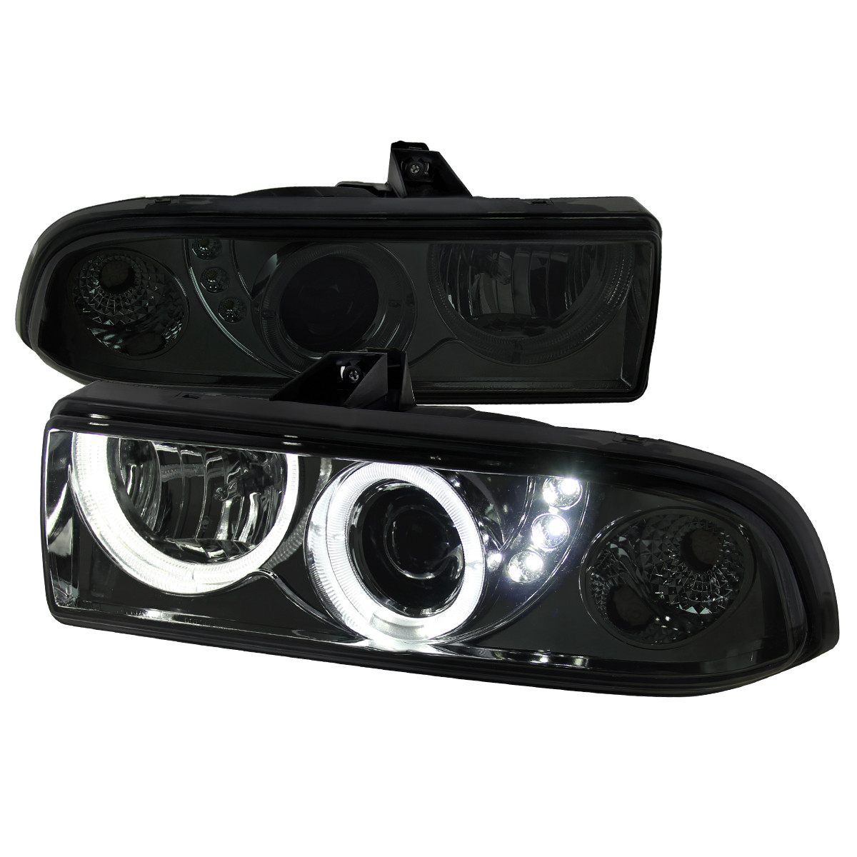 1998-2004 Chevrolet S10 Dual Halo Projector Headlights (Chrome Housing ...
