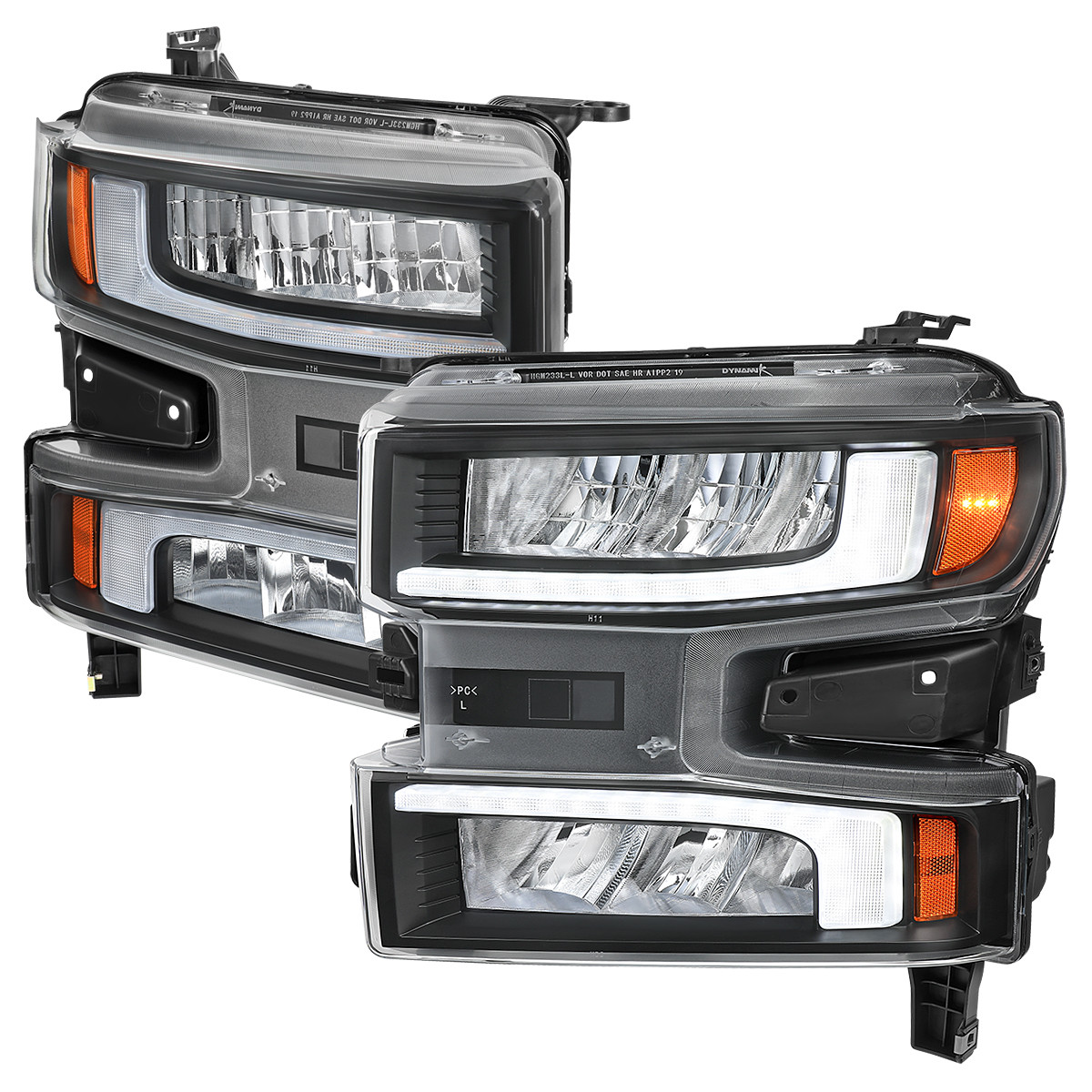 2019-2021 Chevrolet Silverado 1500 Full LED Projector Headlights with ...