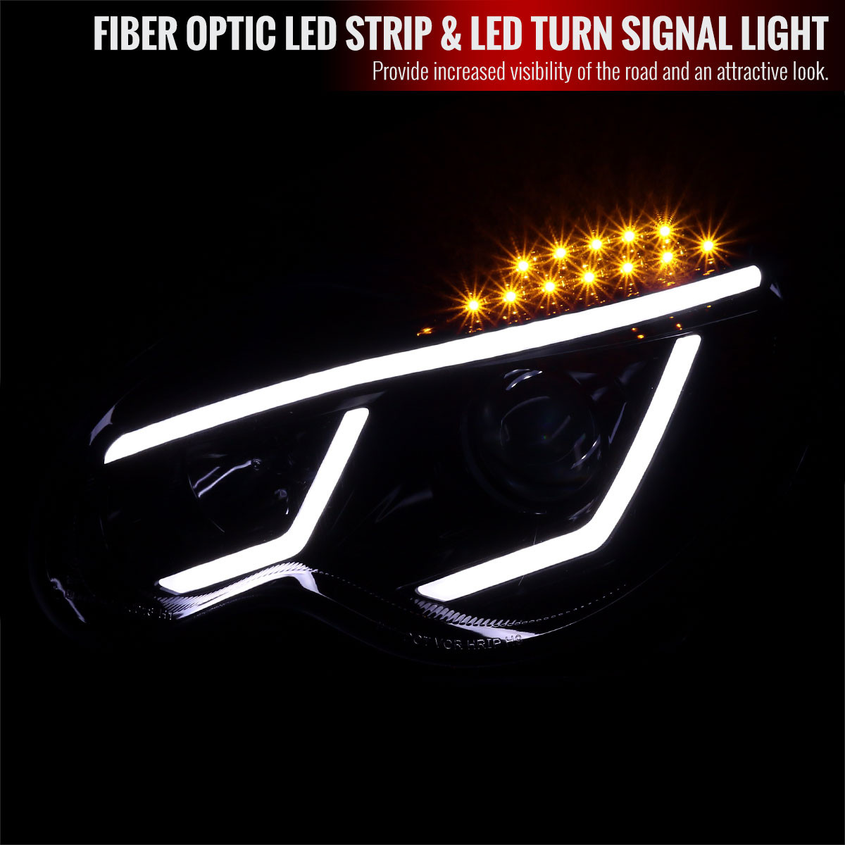 2001-2007 Mercedes Benz W203 C Class Sedan LED Bar Projector Headlights ...
