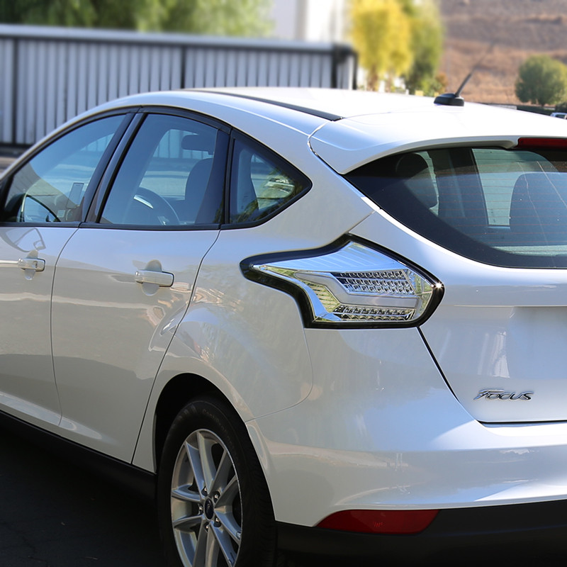2015-2019 Ford Focus Hatchback LED Tail Lights (Chrome Housing/Clear ...