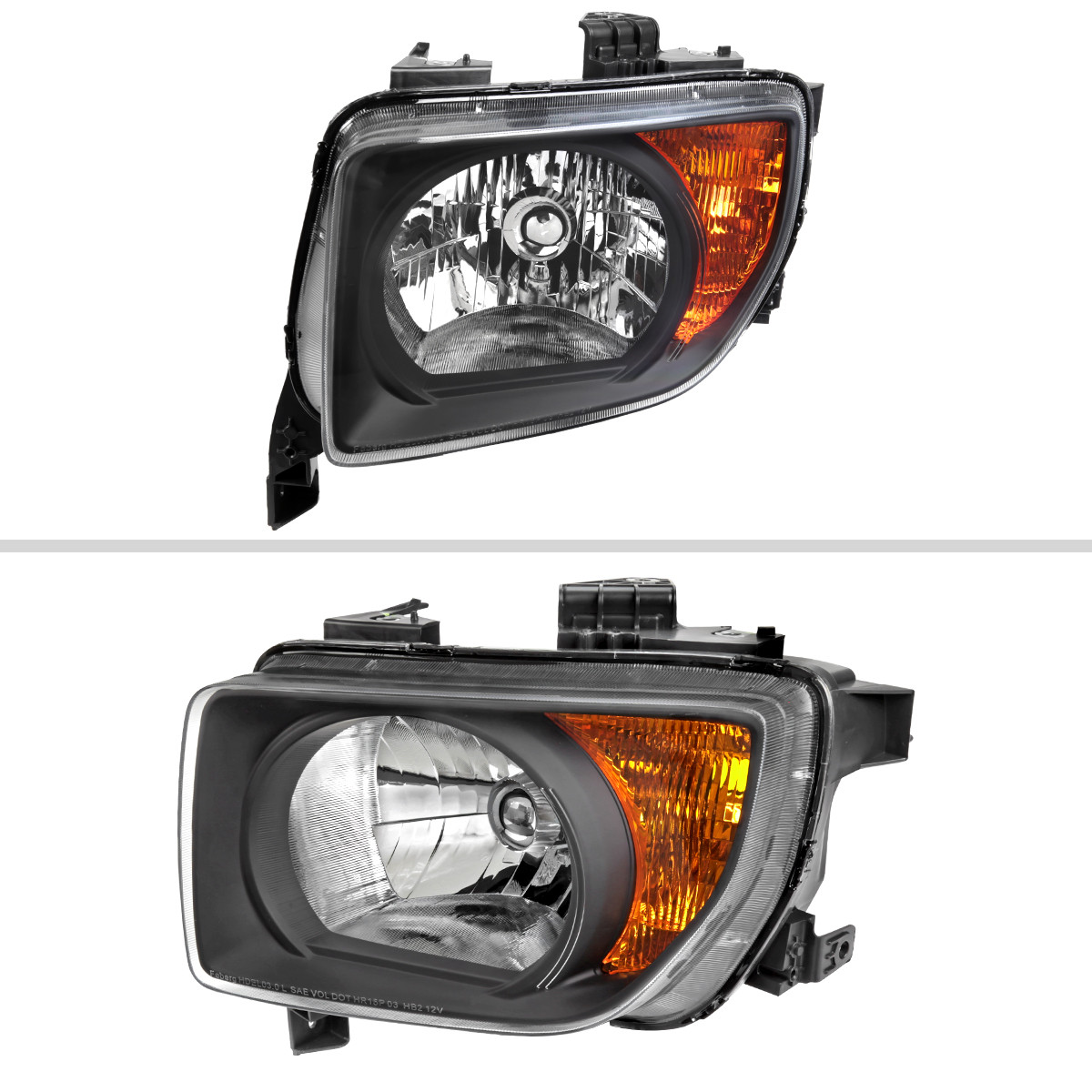 2003-2008 Honda Element Factory Style Headlights (Matte Black Housing ...