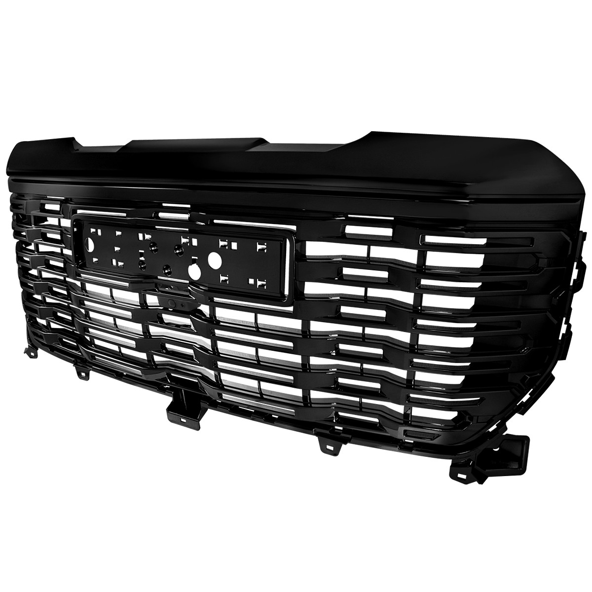 2022-2025 GMC Sierra 1500 Glossy Black Denali Style Front Upper Mesh ...