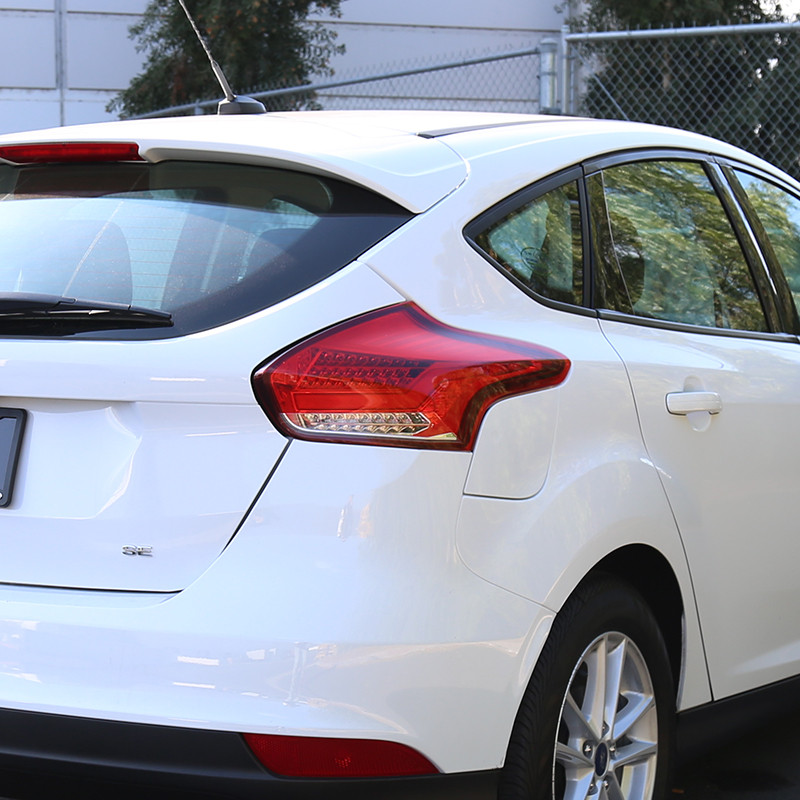 2015-2019 Ford Focus Hatchback LED Tail Lights (Chrome Housing/Red Lens ...