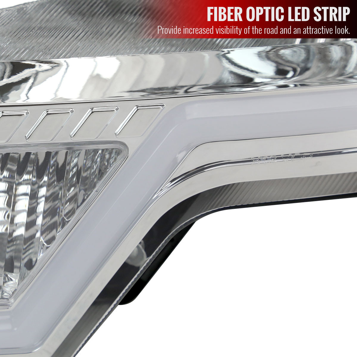 2009-2014 Ford F-150 LED Bar Factory Style Headlights with Amber ...