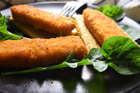 Recipe for Crunchy Panko Polenta Fish Sticks - Wholey's