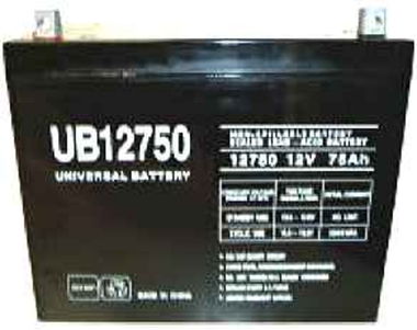 Universal Ub12750 12V, 75Ah (20Hr) Sealed Agm Batt