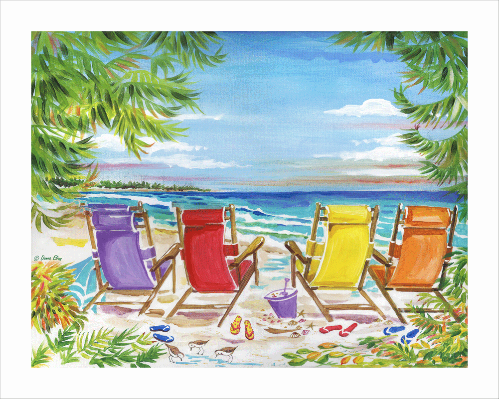 Personalized Beach chairs for four people / donna elias