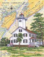 Haig Point Lighthouse Sea Chart - Donna Elias Studios, LLC