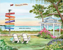 Lakeland Gazebo and Signpost by Donna Elias