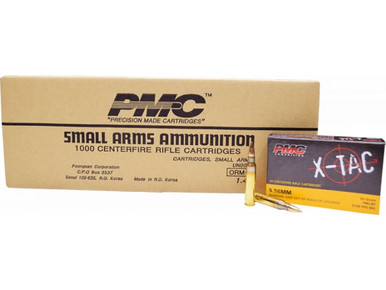 PMC Ammunition, XTAC, 556NATO, 55 Grain, Full Metal Jacket 1000rd case ...