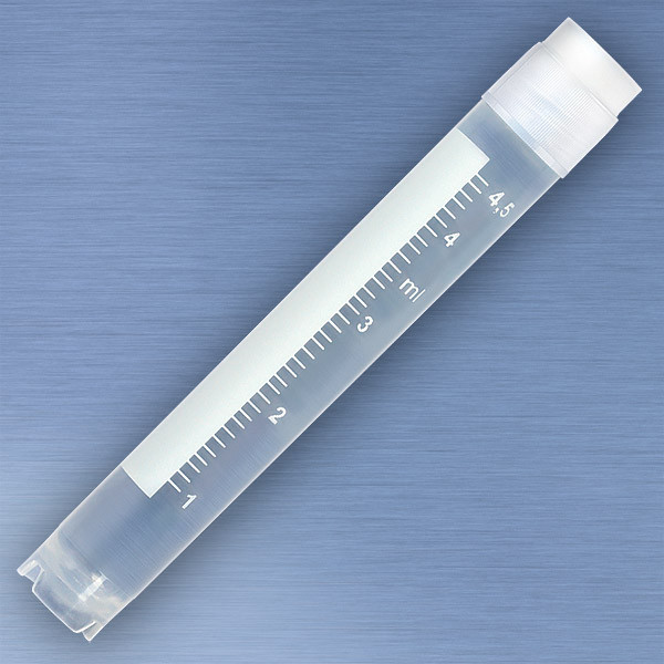 Globe Scientific CryoClear Cryogenic Vials, Sterile, External Threads, Pack of 500