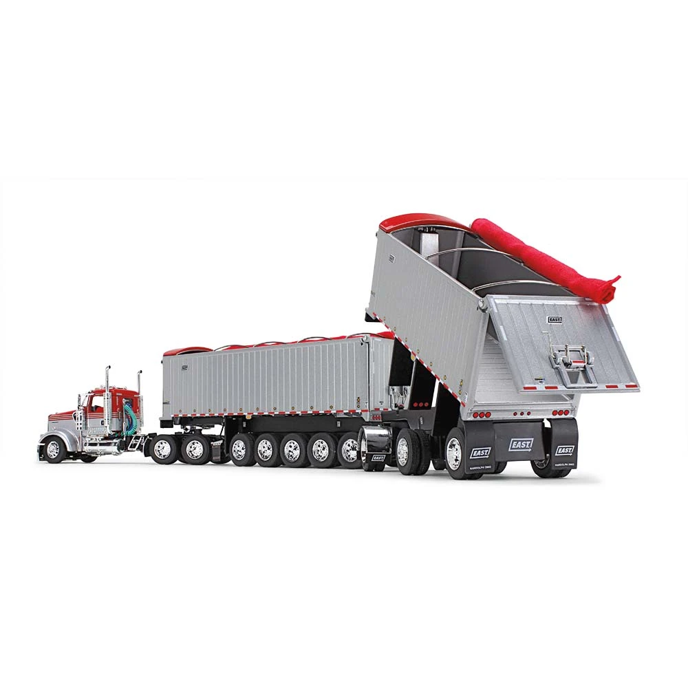 Viper Red/Silver Kenworth W900L Day Cab & East Manufacturing Michigan ...
