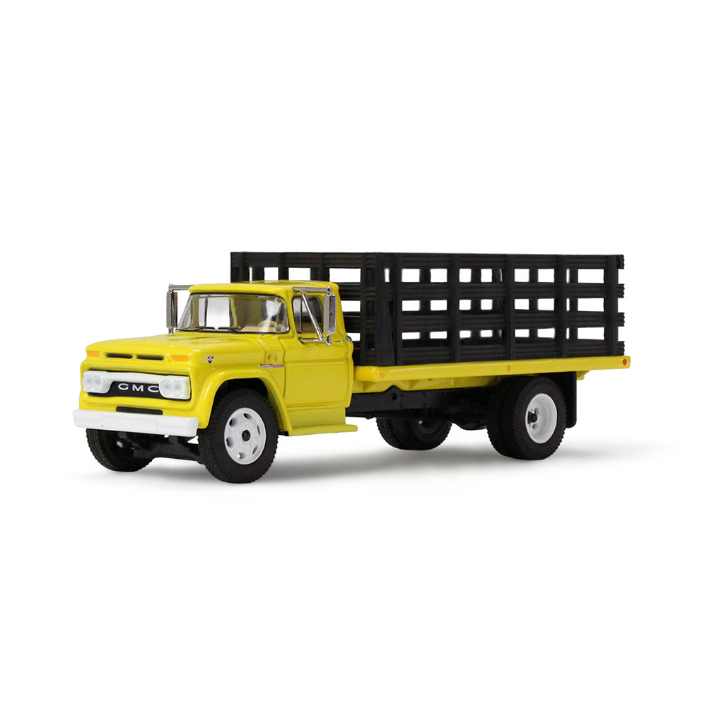 Bright Yellow 1/64 GMC 4000 Stake Truck