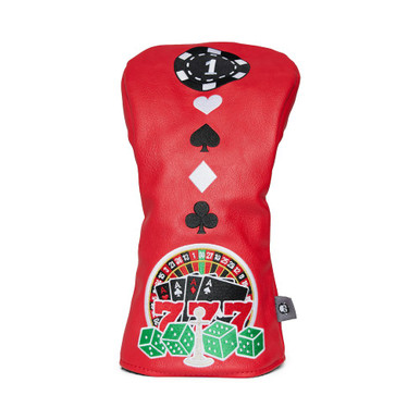 Golf Fanatics Gambling Red Driver Headcover - On Course Golf