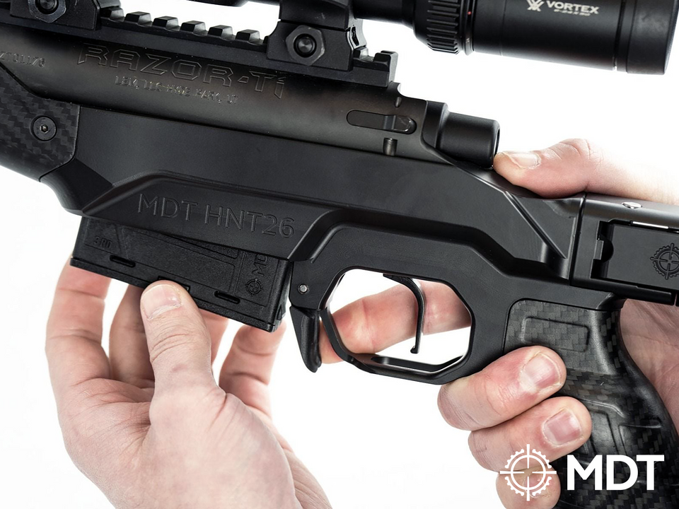 MDT HNT26 Lightweight Chassis | Tikka T3 Long Action | Red Hawk Rifles