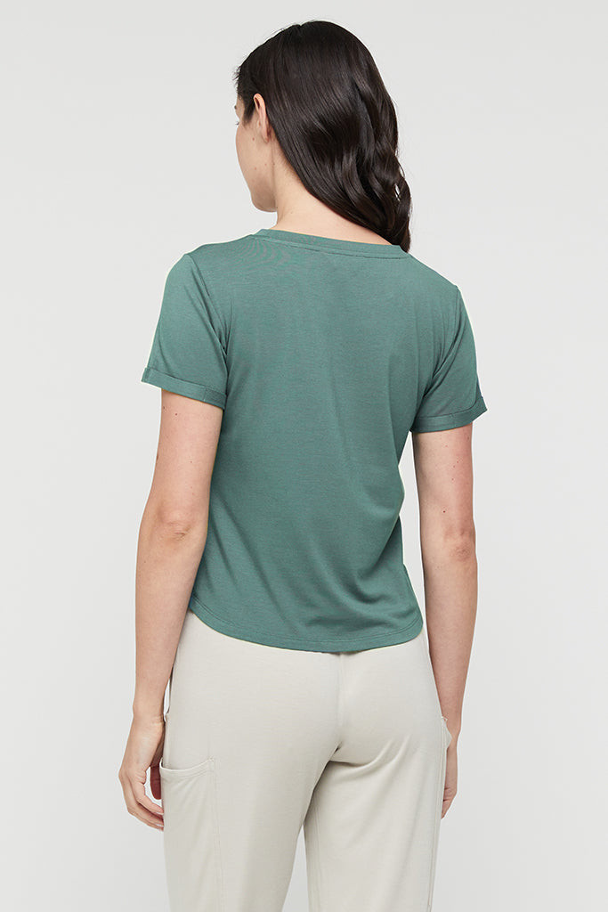 Bamboo Body Shorter Tee - Silver Pine