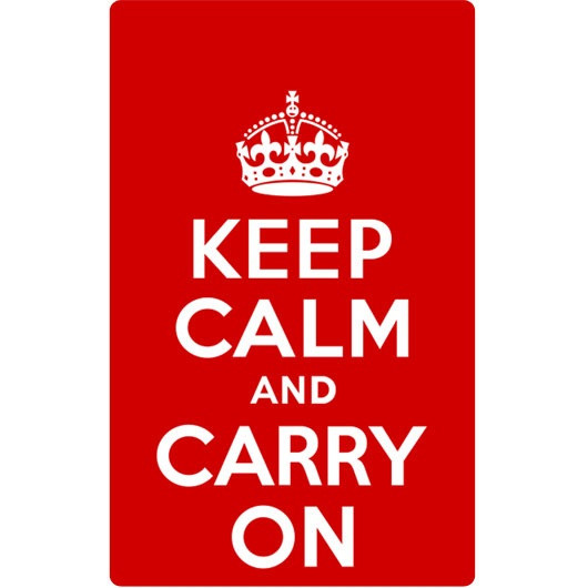 Personalised Luggage Tag - Keep Calm and Carry On - Red