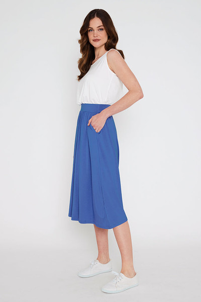 Bamboo Body Midi Skirt - Periwinkle